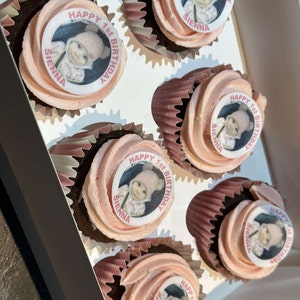 30 Personalised Edible Rice Paper Cupcake Fairy Cake Toppers / - Etsy