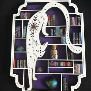 Black Cat Miniature Bookshelf - Etsy