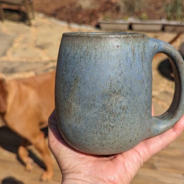 MADE TO ORDER Aged Green Mug 16oz, Ceramic, Pottery, Handmade ...