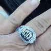 Personalized Sterling Silver CZ Monogram Ring - Elegant Initial Jewelry ...