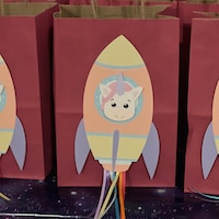 Space Popcorn Box Astronaut Popcorn Box Space Birthday Party Astronaut ...