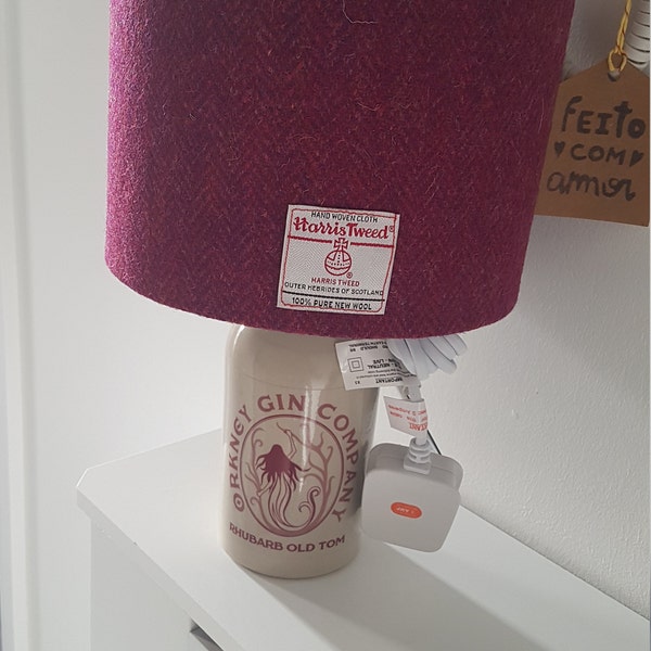 Harris Tweed Isle of Harris Gin Lamp - Etsy UK
