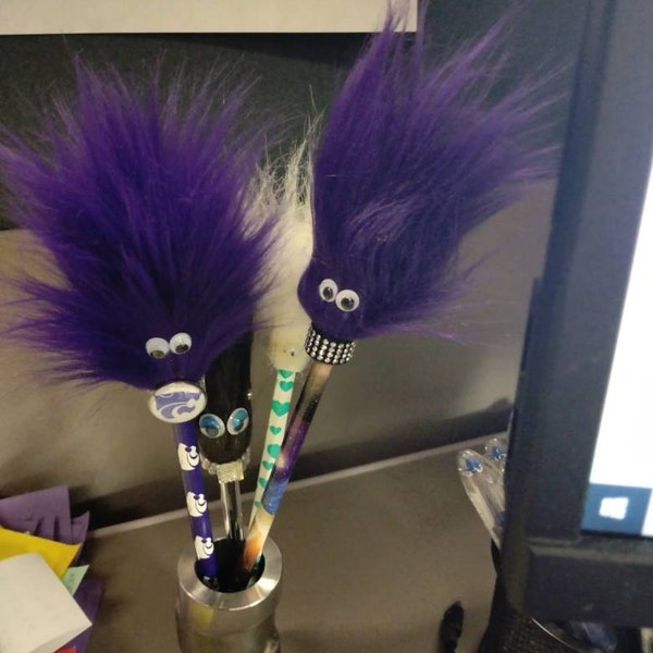 4 Fuzzy Pencils - Stocking Stuffer - Retro Gift - Valentine Gift - Fun ...