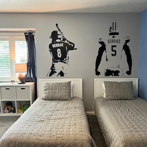 Baseball Wall Decal Custom Name Baseball Wall Decor Wall Art Baseball ...