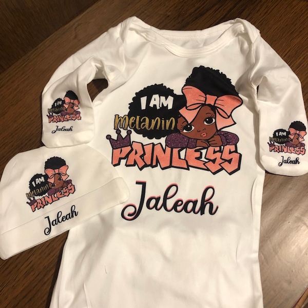 95% Polyester Baby Gown and Hat Sublimation Blank Set! Infant Sleeper ...