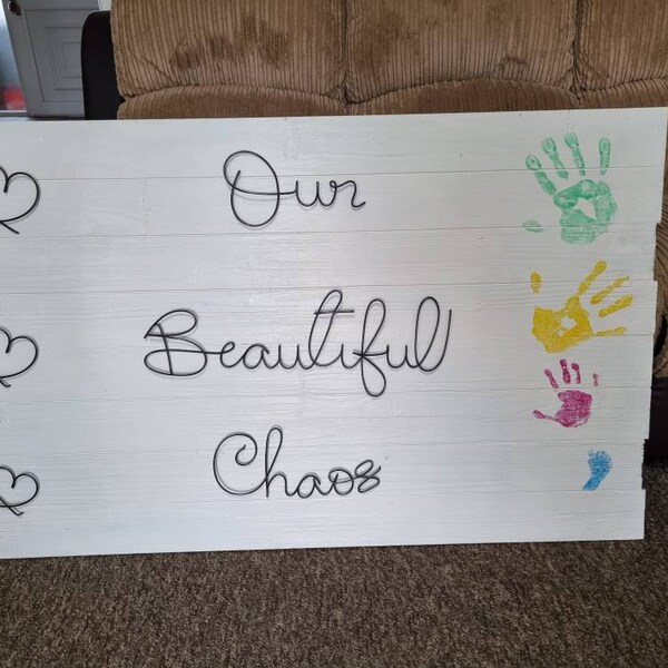 Wire “our Beautiful Chaos” Handmade Wire Words, Wall Hanging, Gallery ...