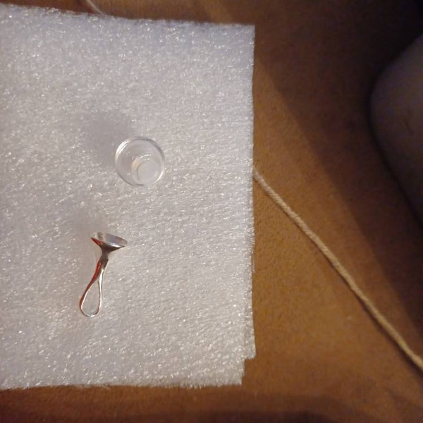 Sterling Silver Glass Ball Pendant With Loop Caps (christmas Ornament ...