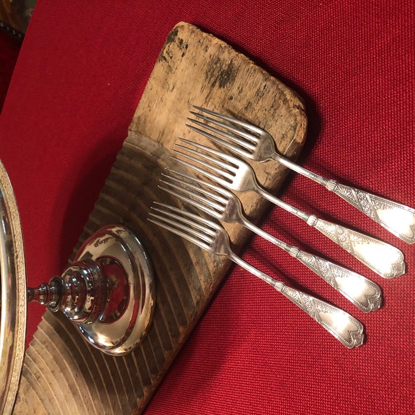 8 X Vintage Dinner Forks - 1924 Ancestral Pattern Made by 1847 Rogers ...
