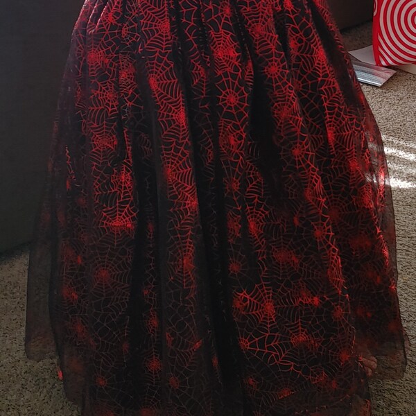 Halloween Costume Woman/red/purple Spider Web/pumpkin Witch/skull Skirt ...