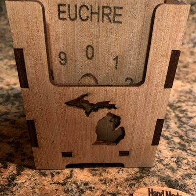 Euchre Box Set With Deck of Cards, Custom Box Front Cut-out - Etsy