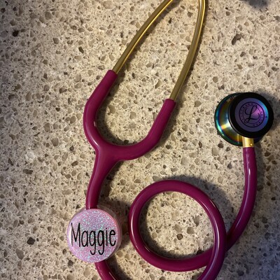 Round Stethoscope ID Tag - Etsy