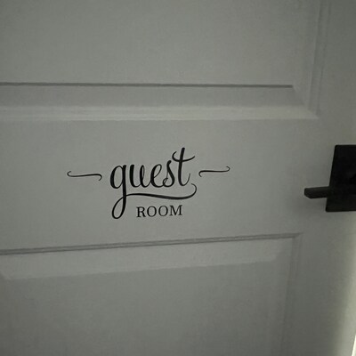 Guest Room Decal, Guests Vinyl Decal, Bedroom Door Vinyl, Home Decor ...