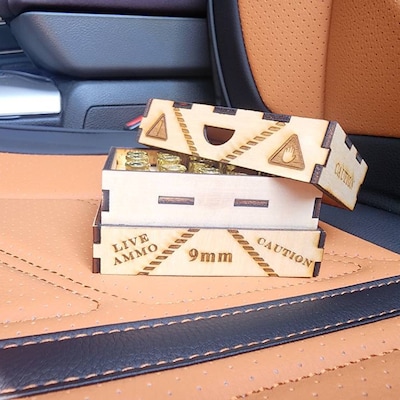 Set of 2 Ammo Crate Box SVG Files, 9mm Bullet Holder Box, 380 Ammo ...