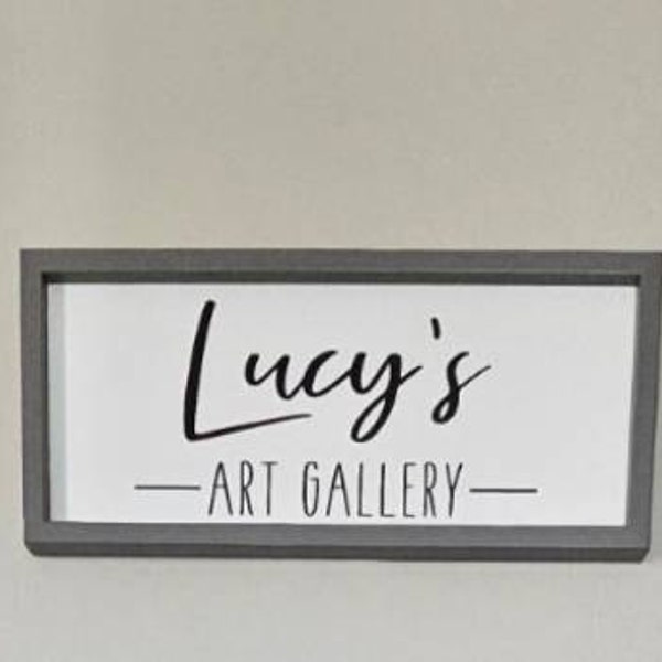 Kid’s Art Gallery Sign, Children’s Art Display Sign, Playroom Art, Kids ...