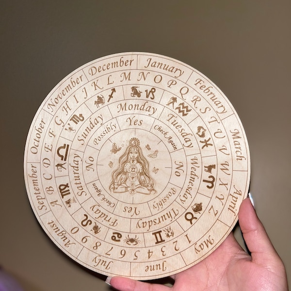 Wooden Pendulum Spiritual Dowsing Board Laser Engraved - Etsy Canada