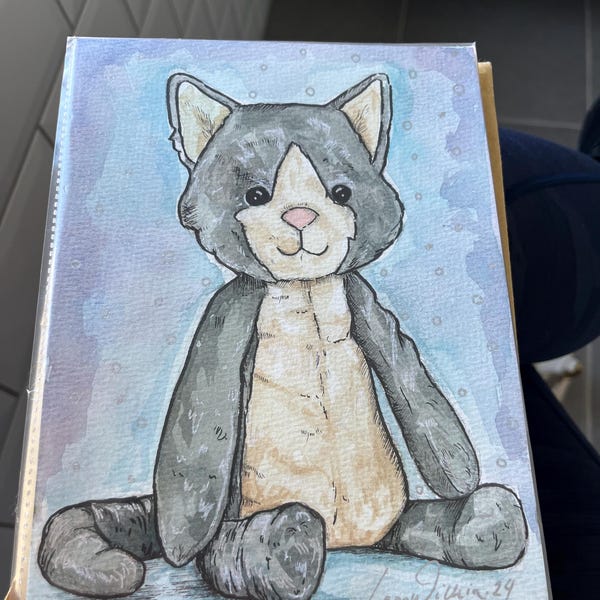 Snow Dragon Jellycat Watercolour Painting - Etsy