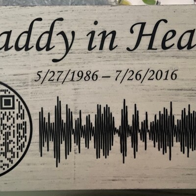 Personal Voicemail Message QR Code With Heartbeat Soundwave. - Etsy