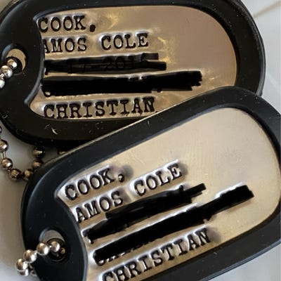 Notched Dog Tags Genuine Military Issue Stainless Steel Personalized ...