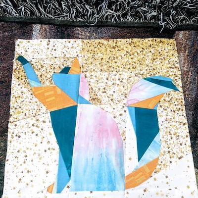 Reaching Cat Foundation Paper Piecing Pattern - Etsy