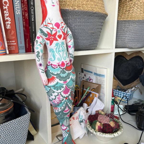 Meryl the Mermaid Tea Towel / Cut and Sew Kit - A Silkscreen Design by ...