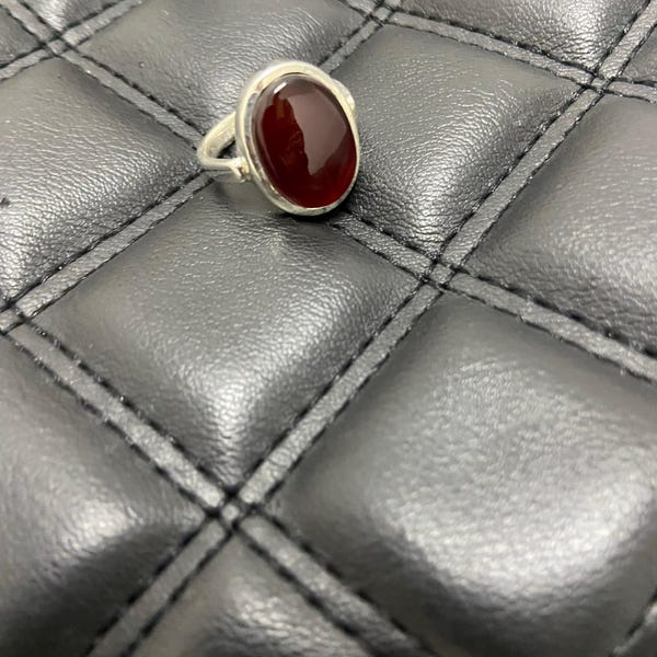 Yemeni Aqeeq Ring Women, Natural Agate Ring Women, 925 Sterling Silver ...