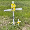 STEEL Roadside Cross, Tall Roadside Memorial, Memorial Tribute ...
