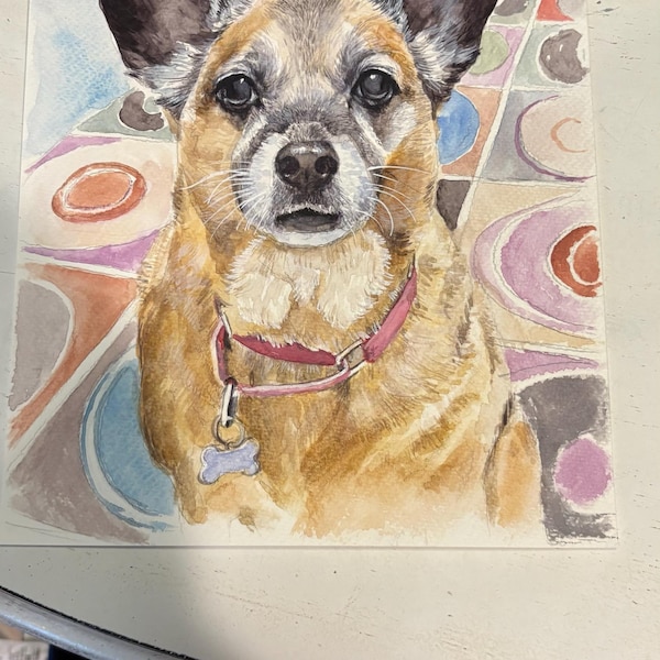 Custom Hand Painted Pet Portrait Custom Dog Portrait Custom Dog ...