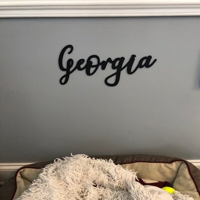 Custom Metal Word Sign Personalized Name Sign Cursive Word Script ...