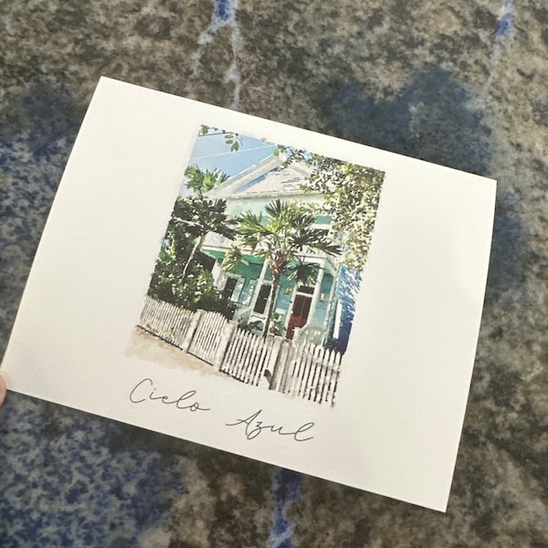Family Note Card - Folded - Personalized Family Note Cards - Watercolor ...