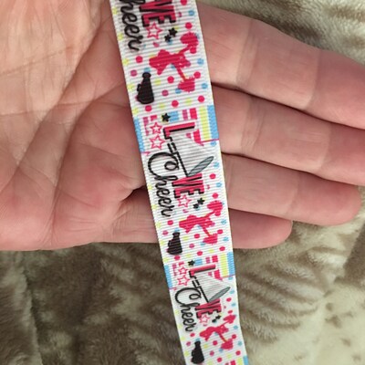 7/8 Cheer Grosgrain Ribbon I Love Cheer 22mm Cheer - Etsy