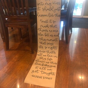 Custom Hand Written Table Runner, Personalized Runner, Wedding Ideas ...