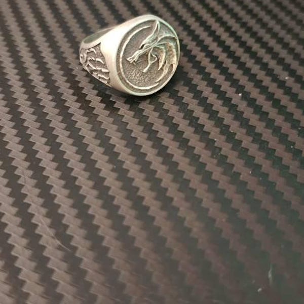 Handmade Sterling Silver Rebel Wolf Ring, Personalized Oxidized Gift ...