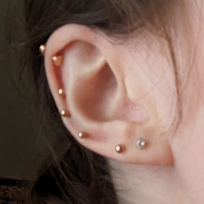 1.5mm Super TINY DISC Threadless Stainless Steel Piercing Tragus ...