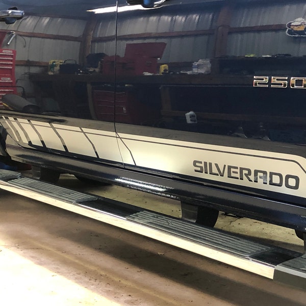 Chevy Chevrolet Silverado Vinyl Side Decal Sticker Graphics Kit X2 ANY ...