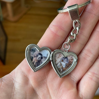 Heart Locket Keychain,locket Keychain,locket Keychain With Photo,photo ...