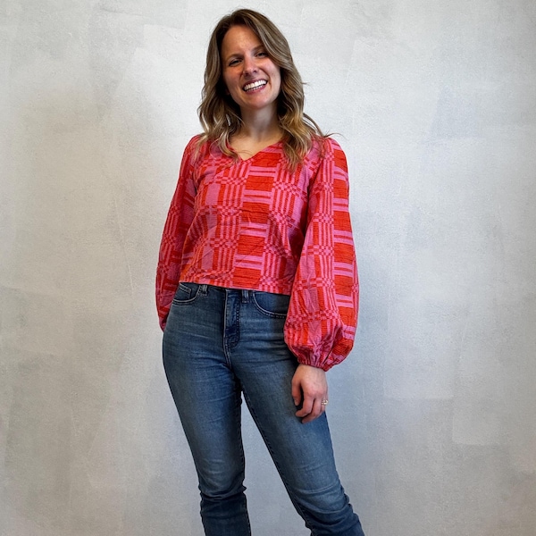 Amelia Blouse PDF Sewing Pattern | Beginner Friendly | Size Inclusive 2 ...