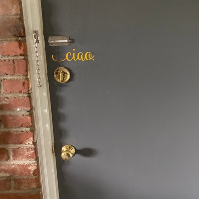 Ciao Door Decal, Ciao Sticker Greeting for Home, Welcome to Our Home ...