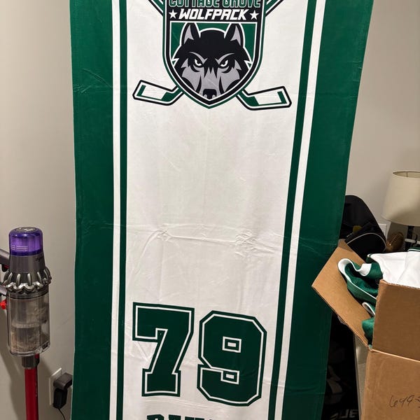 Hockey Beach Towel, Custom Beach Towel, Sport Team Logo Personalized ...