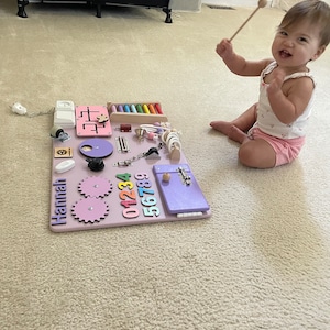 Baby Busy Board Toddler Activity Board Educational Sensory - Etsy