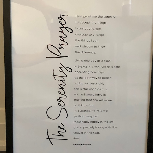 The Serenity Prayer,bible Verse Print,christian Scripture,long Form ...