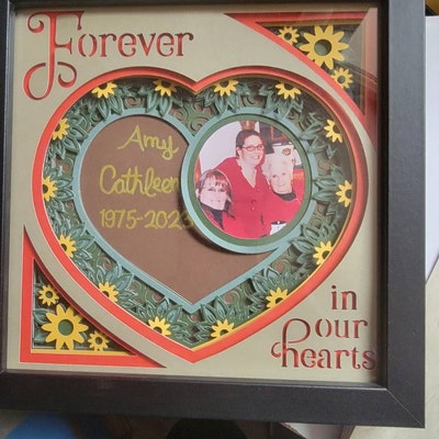 CUSTOMIZABLE 3D MEMORIAL Shadow Box Svg for Cricut for Silhouette - Etsy