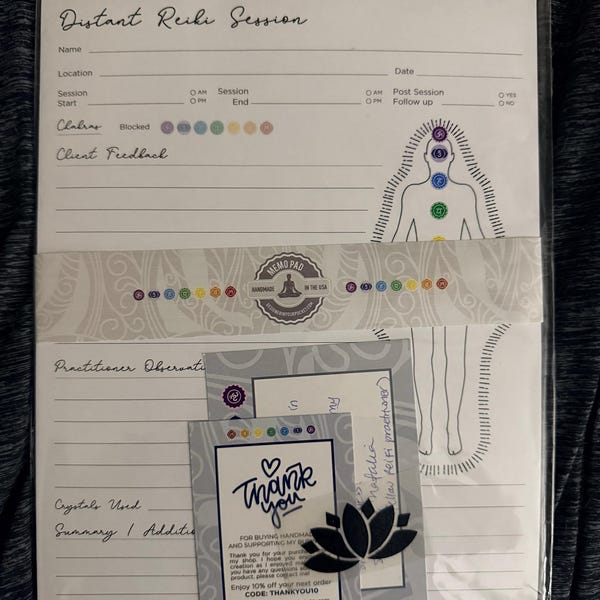Distant Reiki Session Notepad for Practitioners | Handmade in the USA ...