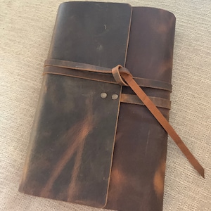 Rustic Leather Book Cover Leather Journal Case Journal Cover Bible ...