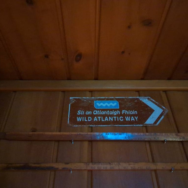 Wild Atlantic Way British Tourist Style Metal Road Sign Man Cave Garage ...