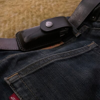 Leather Chest Rig With Mag Pouch revolver, Automatic. Double Action ...