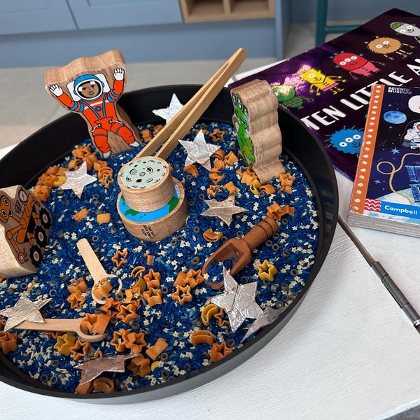 Space Themed Sensory Set Star and Moon for Sensory Play Coloured Rice ...