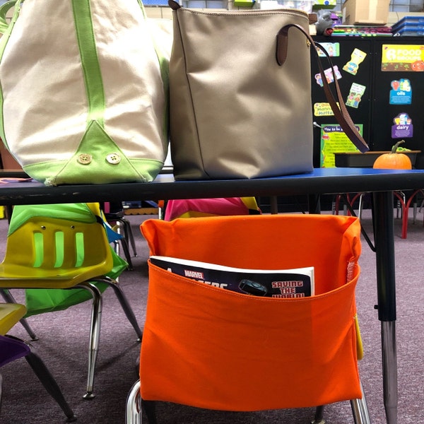 How to MAKE A Chair Pocket, Desk Seat Cover, Pouch INSTRUCTIONS DIY ...