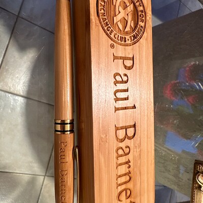 Wood Pen Set, Monogrammed Pen Set, Engraved Pen Case, Personalized Pen ...