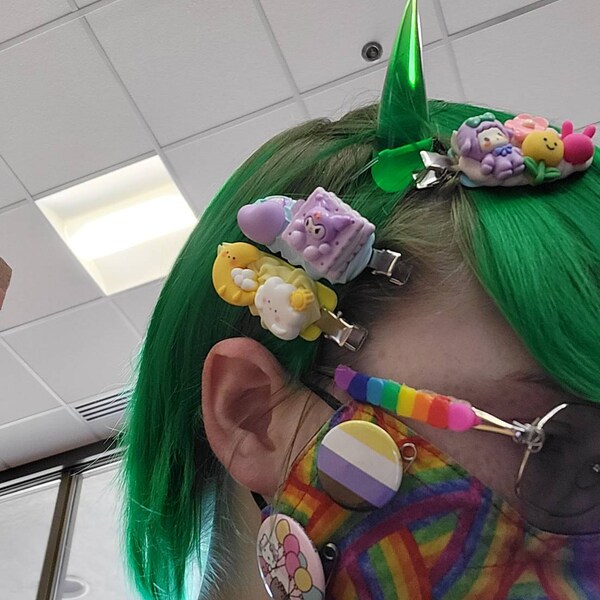 Kawaii Handmade Hair Clips Lucky Bag 5 Kawaii Hair Clips These Are One Of A Kind And No