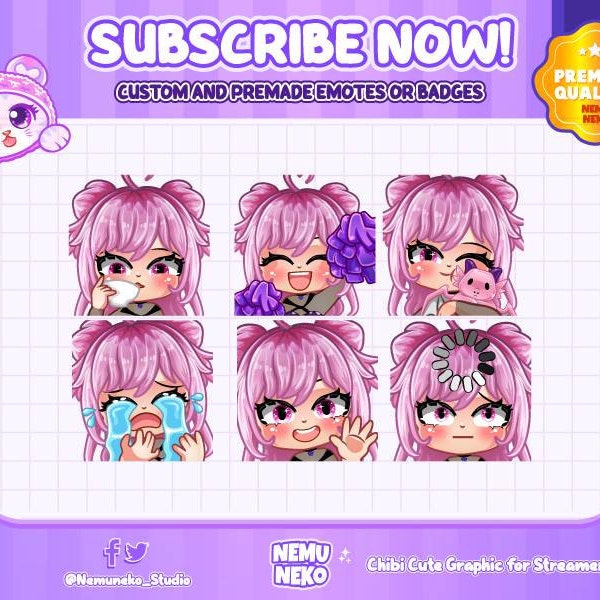 6x Custom Animated Emotes, Emojis, Sub Emotes for Your Twitch, Youtube ...